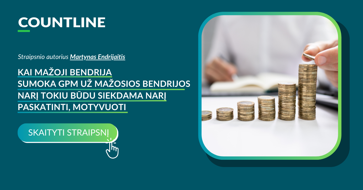 Kai mažoji bendrija sumoka GPM už mažosios bendrijos narį tokiu būdu ...